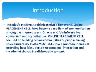 Placement Cell project | PPTX
