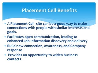 Placement Cell project | PPTX