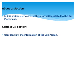 Placement Cell project | PPTX