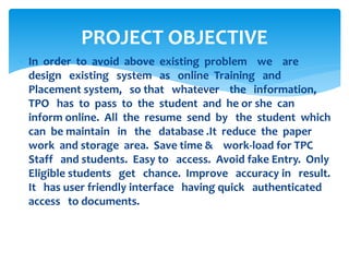 Placement Cell project | PPTX