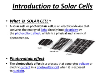 Varun sharma solar cell presentation seminar | PPT