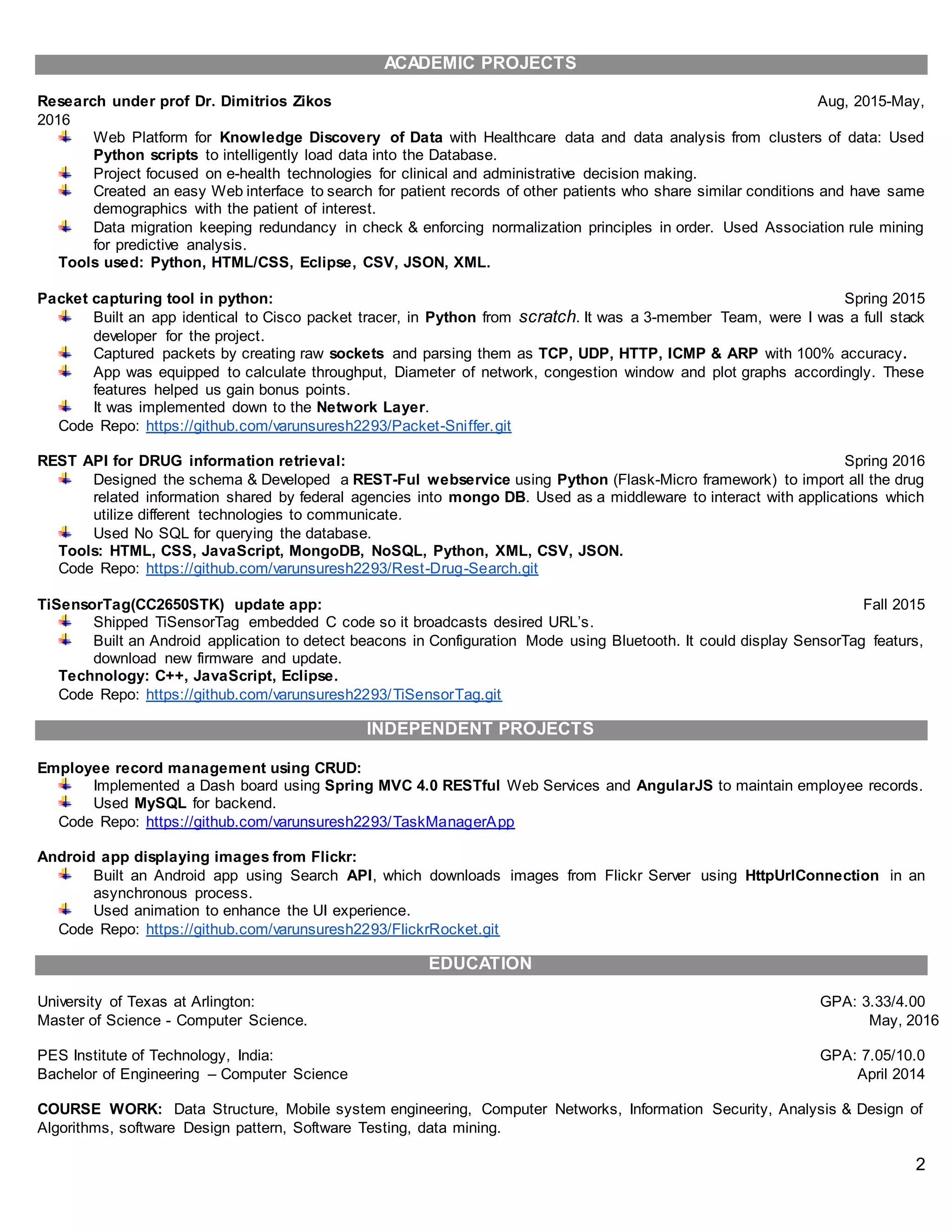 Varuns resume | DOCX