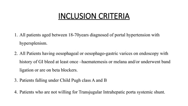 SPLENECTOMY WITH OESOPHAGOGASTRIC DEVASCULARIZATION IN PORTAL ...