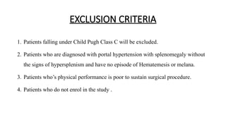 SPLENECTOMY WITH OESOPHAGOGASTRIC DEVASCULARIZATION IN PORTAL ...