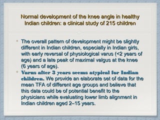 Varus scenarios in indian knee | PPT