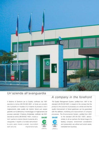 Varvel S.p.A. Company Profile | PDF | Business | Business and Finance