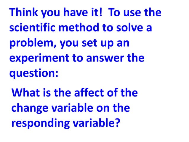 Scientific Method Variables (Teach) | PPT