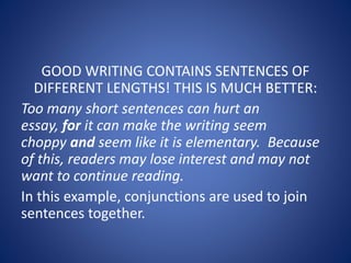 Varying Sentence structure | PPTX