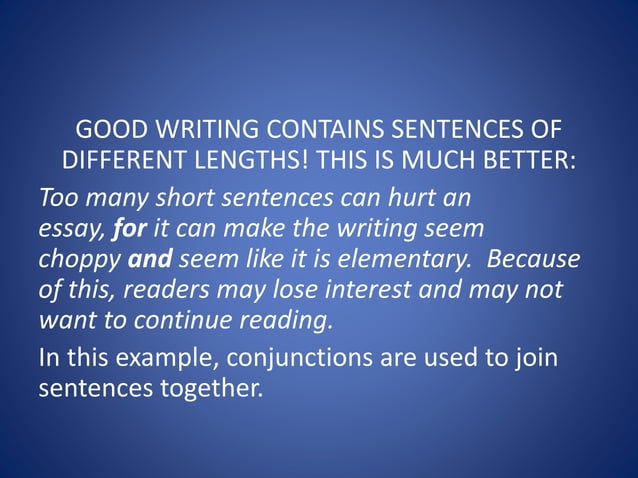 Varying Sentence structure | PPTX