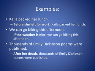 Varying Sentence structure | PPTX