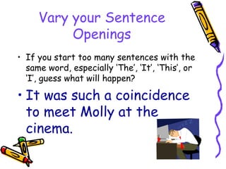 varying_sentence_structures.pptx creative writing, | PPT