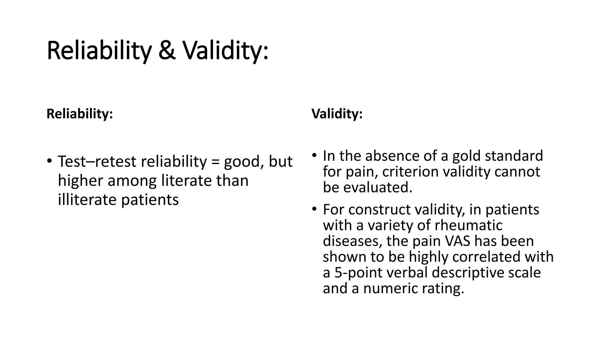 Visual Analog Scale (VAS) | PPTX