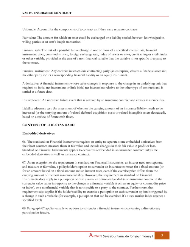 Vietnam Accounting Standards - VAS 19 Insurance Contract | PDF | Life ...