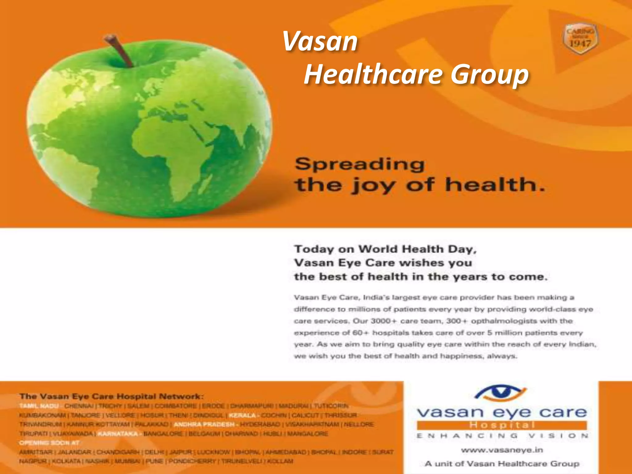 Vasan health care group - Milestones | PPTX