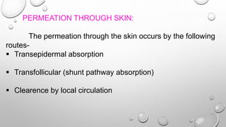 Transdermal drug delivery system | PPTX | Skin Care | Beauty