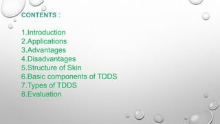 Transdermal drug delivery system | PPTX | Skin Care | Beauty