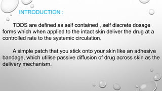 Transdermal drug delivery system | PPTX | Skin Care | Beauty