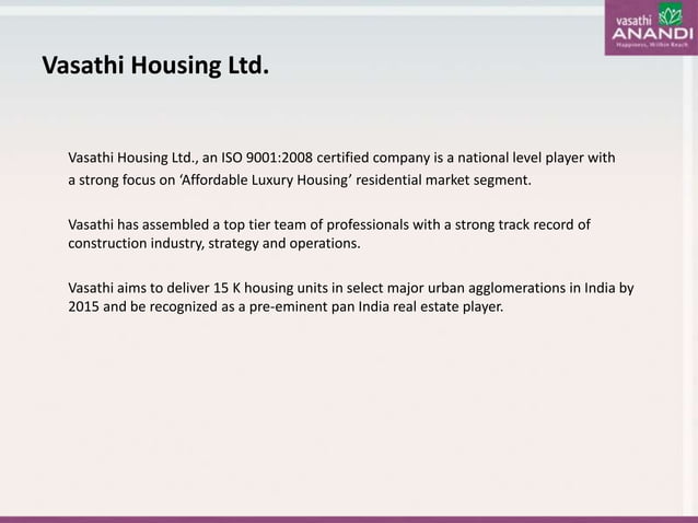 Vasathi Anandi | PPT