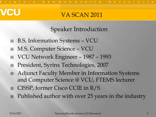 Remote Access Security | PPT