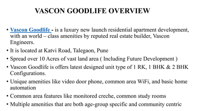 Vascon Goodlife @ Pune @ vascongoodlife.org.in