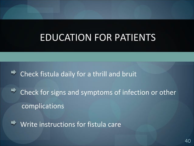 Vascular access for hemodialysis( AVF ) | PPT | First Aid | Injuries