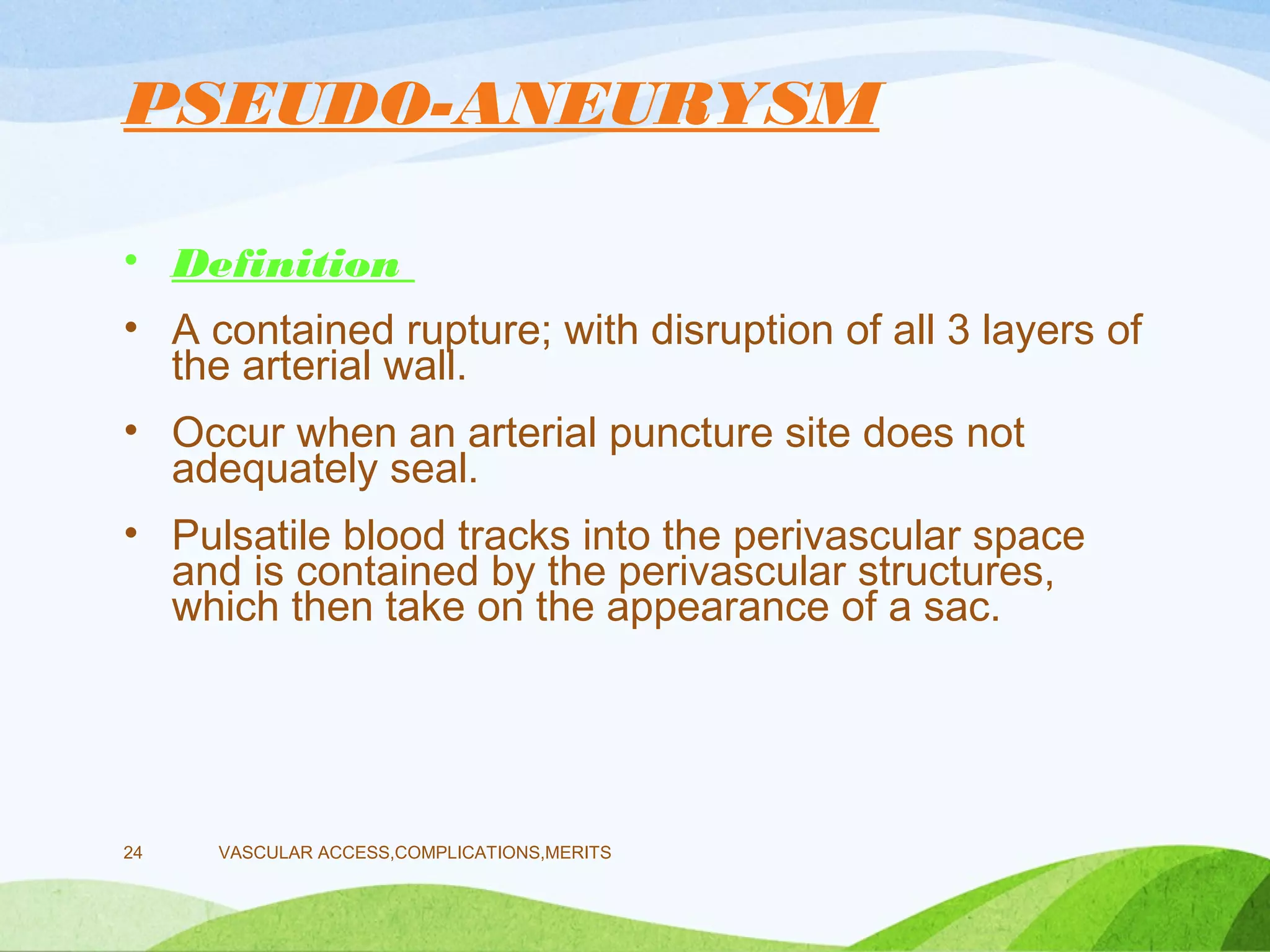 Vascular access in cardiac catheterization | PPT