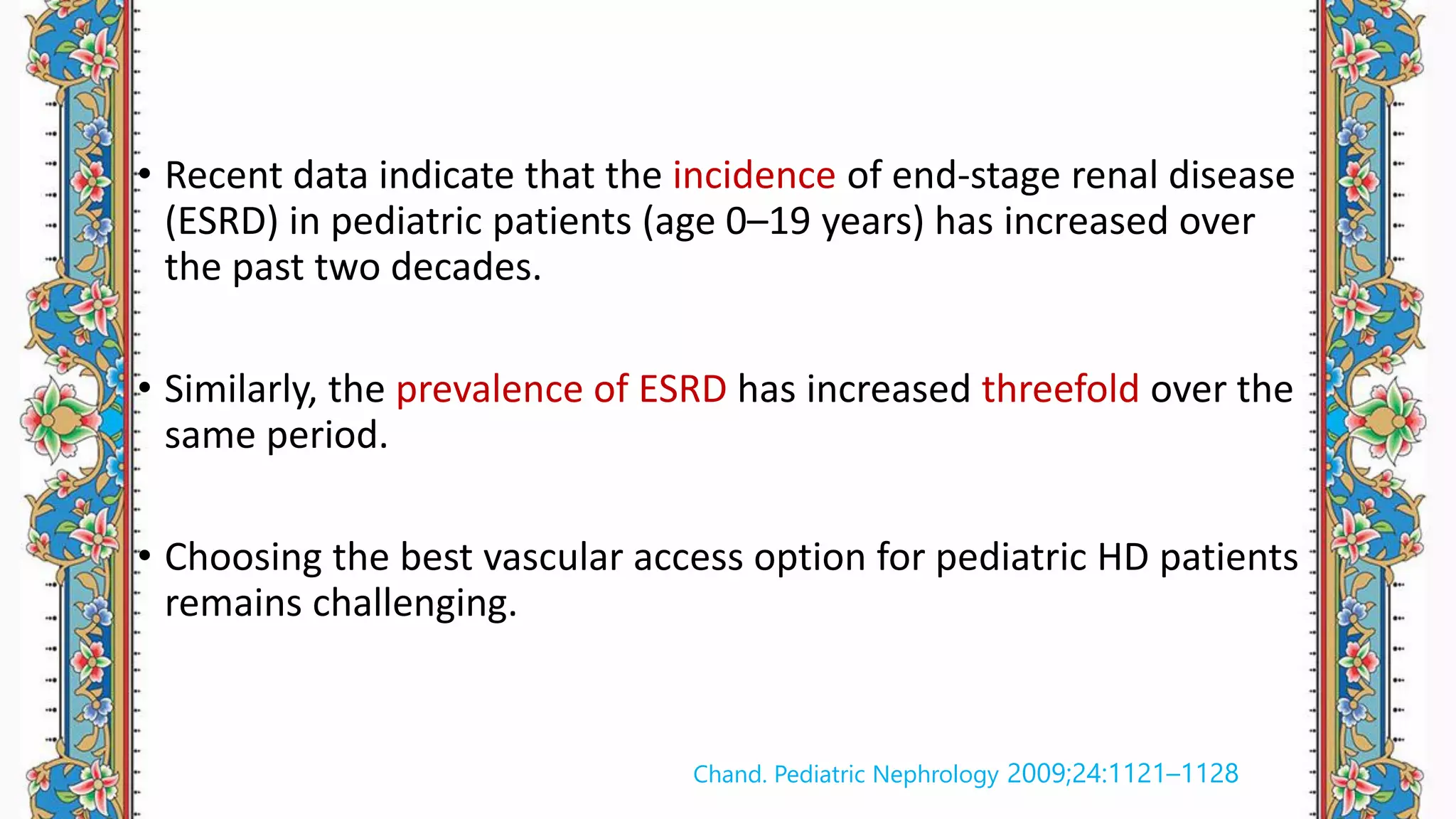 Vascular access in early ckd. | PPT