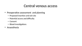 Vascular access in pediatric population. | PPTX