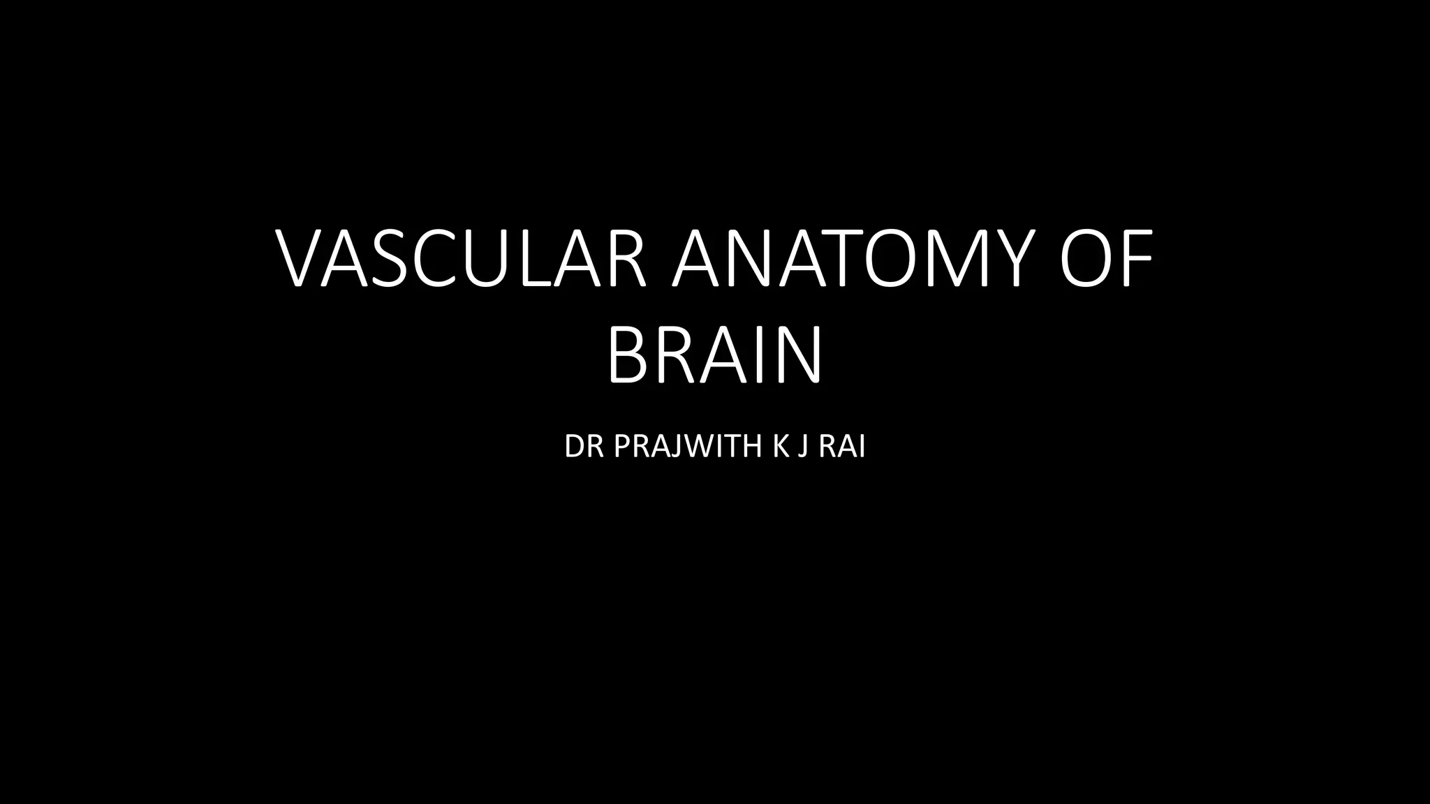 Vascular anatomy of brain | PPTX