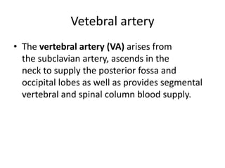 imaging and anatomy of blood supply of brain | PPTX