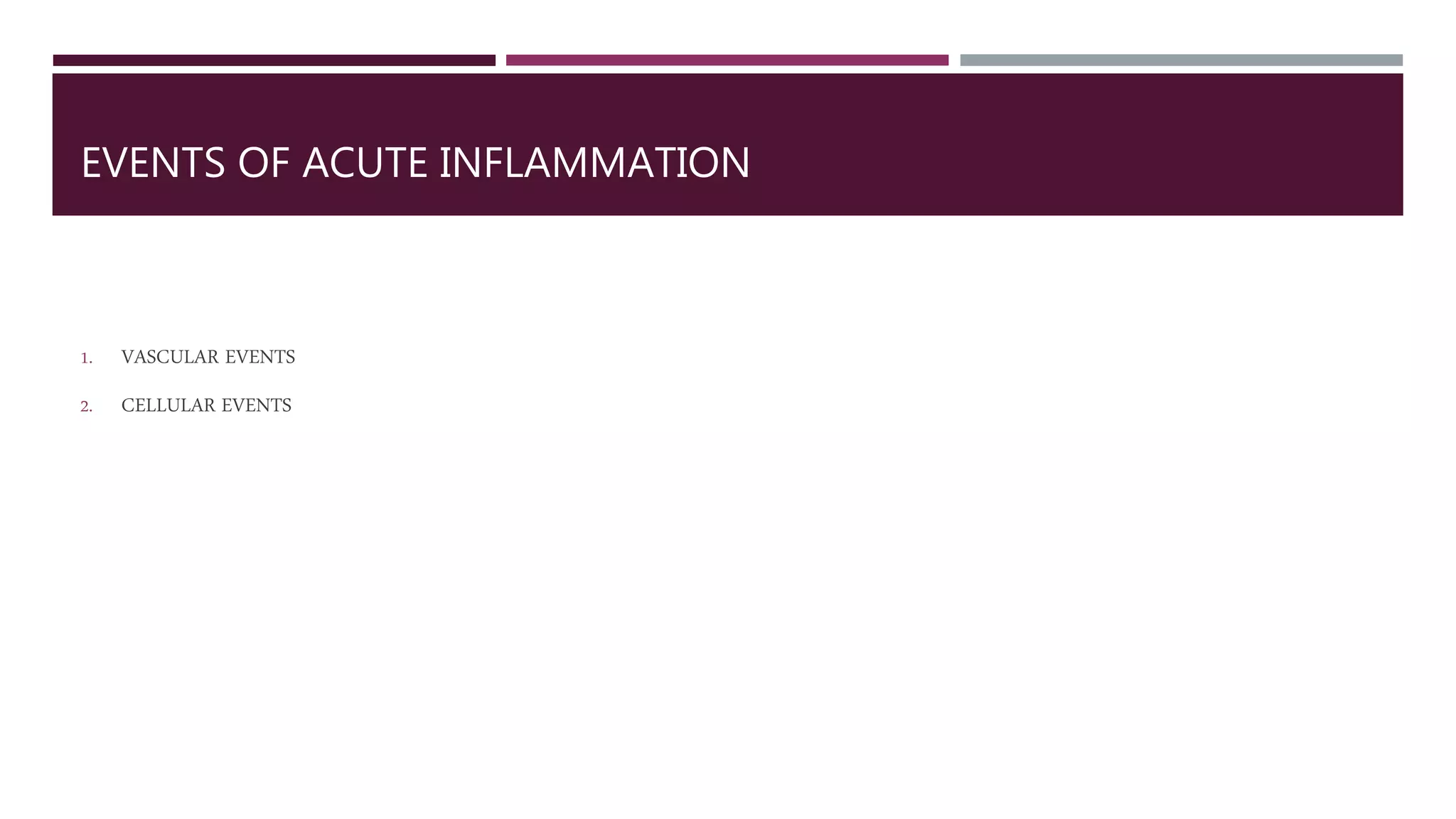 Vascular and cellular events in inflammation | PPTX