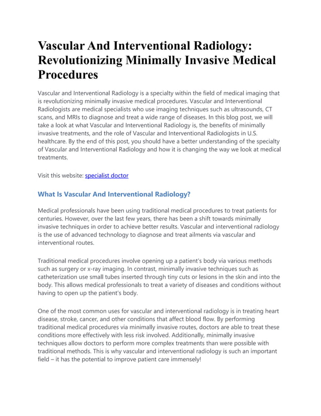 Vascular And Interventional Radiology.pdf