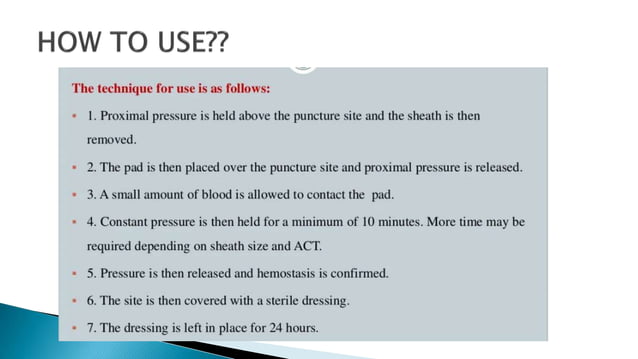 Vascular closure device.pptx | First Aid | Injuries