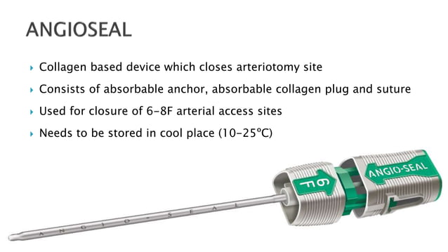 Vascular closure device.pptx | First Aid | Injuries