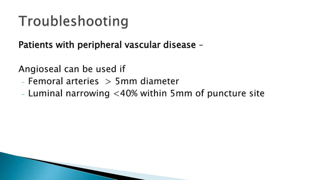 Vascular closure device.pptx | First Aid | Injuries