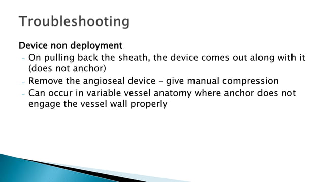 Vascular closure device.pptx | First Aid | Injuries