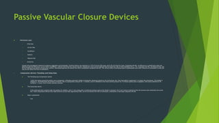 Vascular closure devices | PPTX