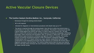 Vascular closure devices | PPTX