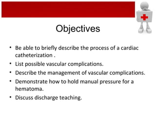 Vascular complications post cardiac catherization | PPT
