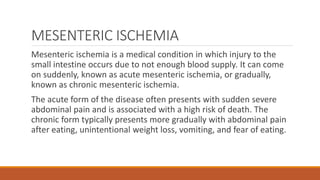 Vascular Diseases of the Bowel | PPT