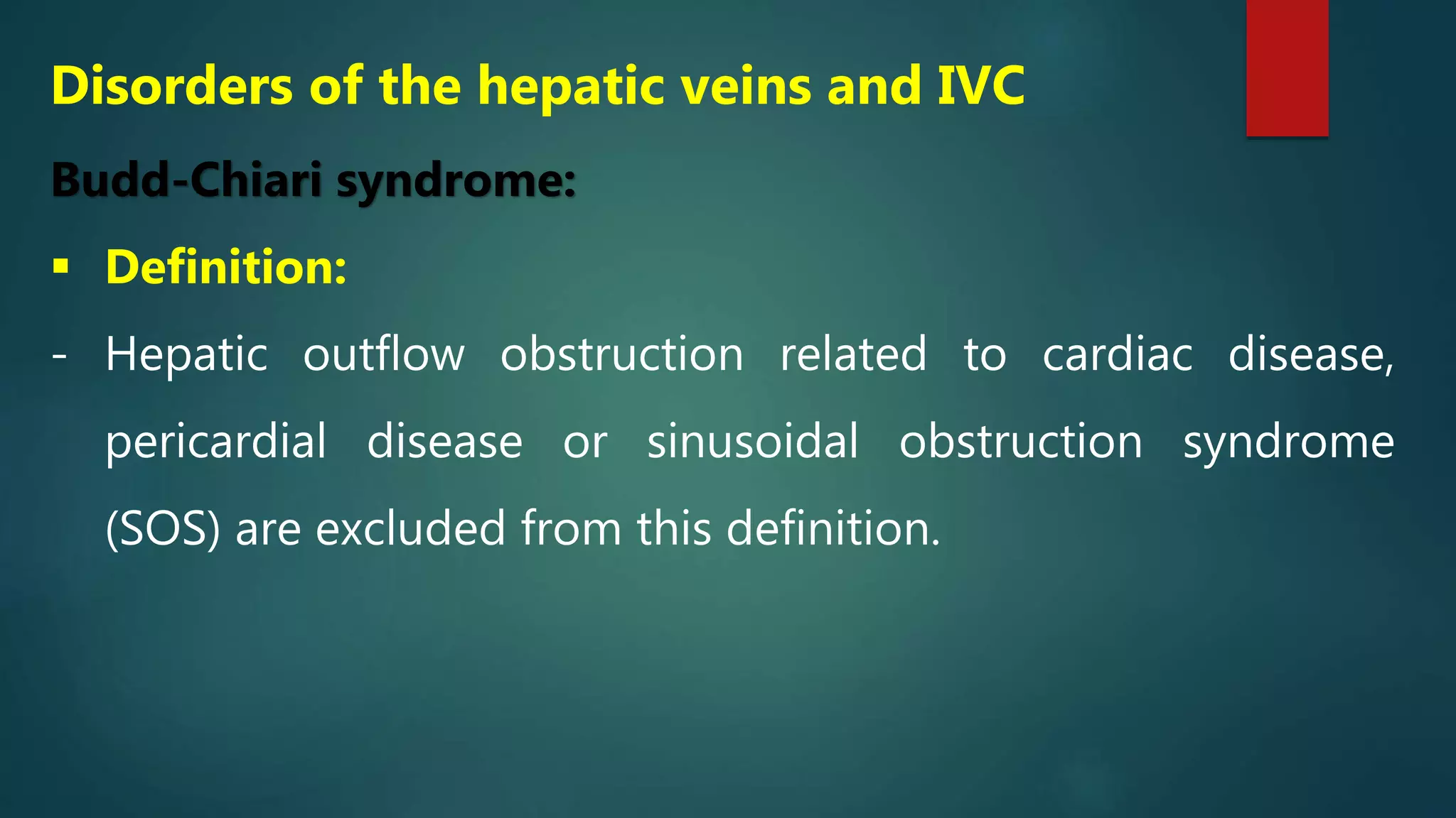 Vascular disorders of the liver | PPTX