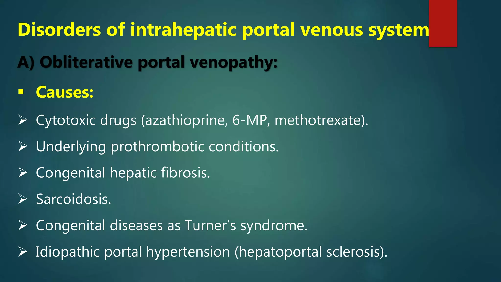 Vascular disorders of the liver | PPTX