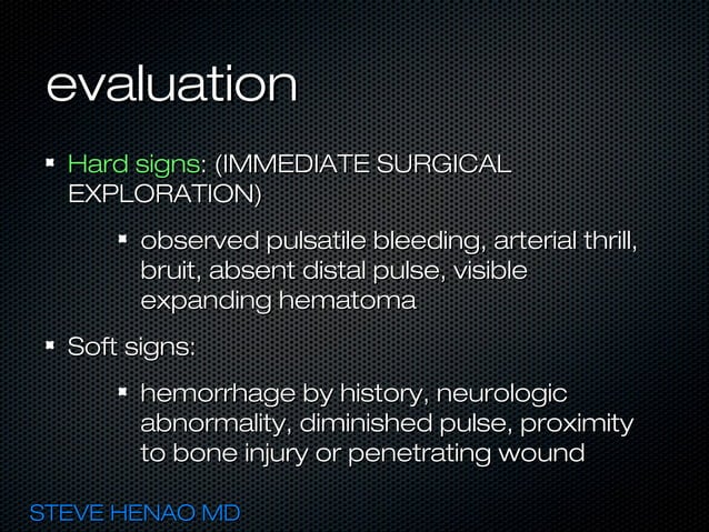 Vascular Emergencies | PPT