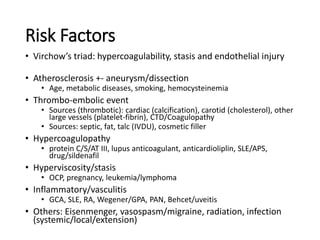 Vascular Events in Ophthalmology | PPTX