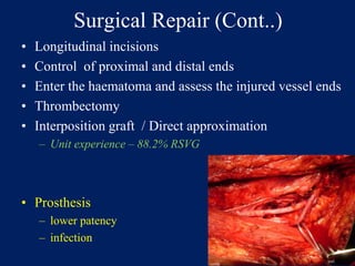 Vascular injuries and Principles of management 2021 | PPT