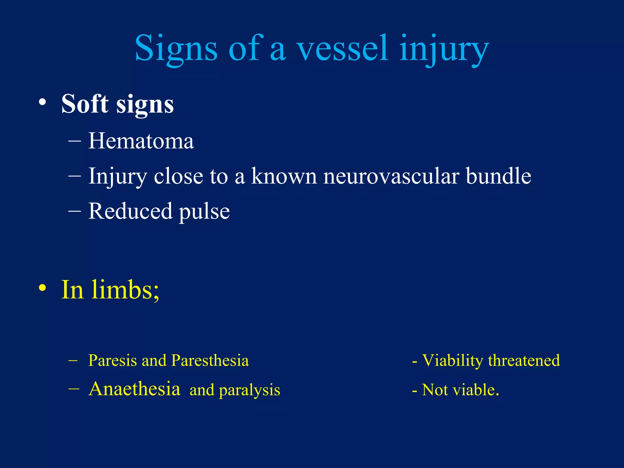 Vascular injuries and management 2018 | PPT