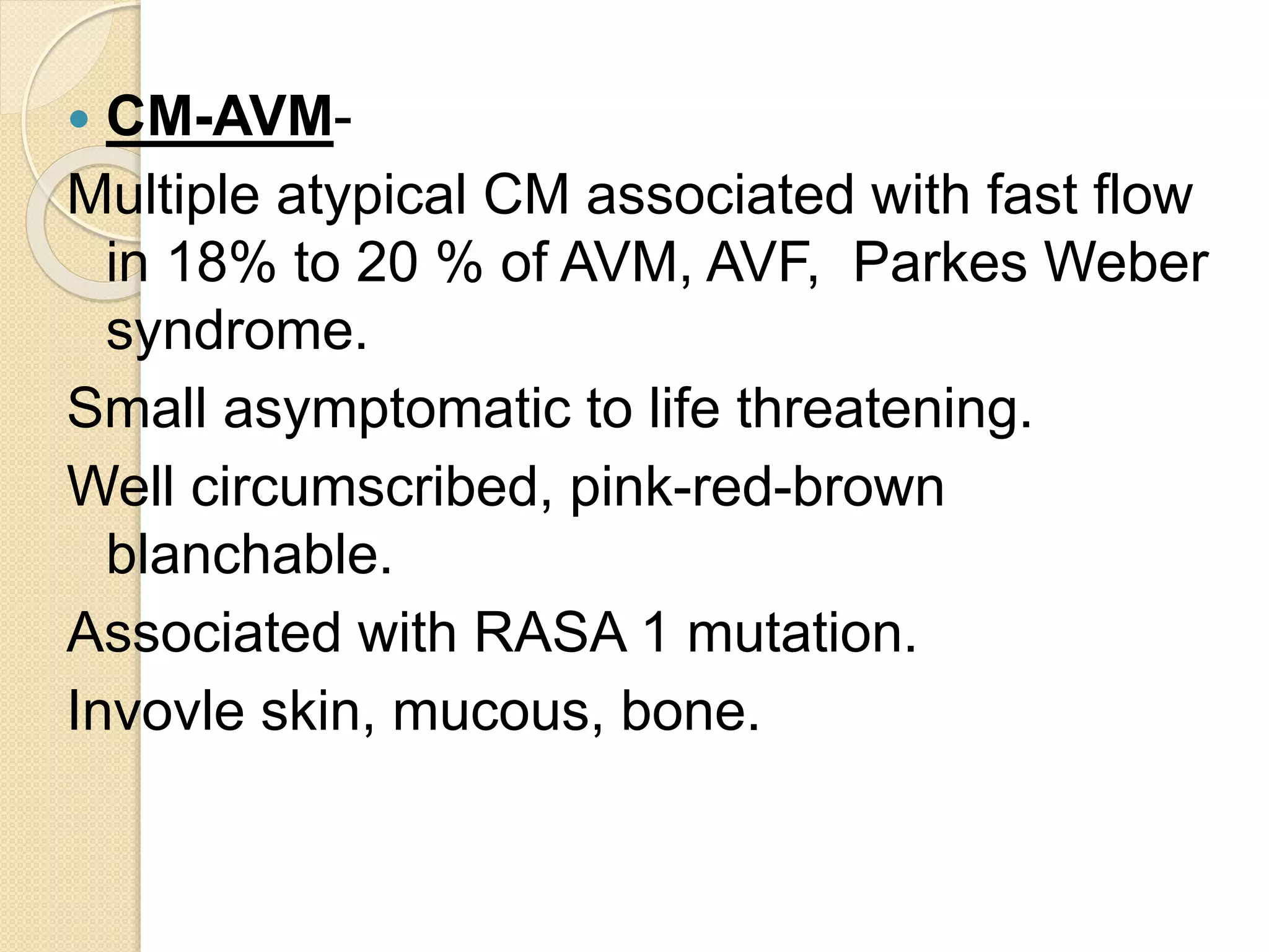Vascular malformation | PPTX