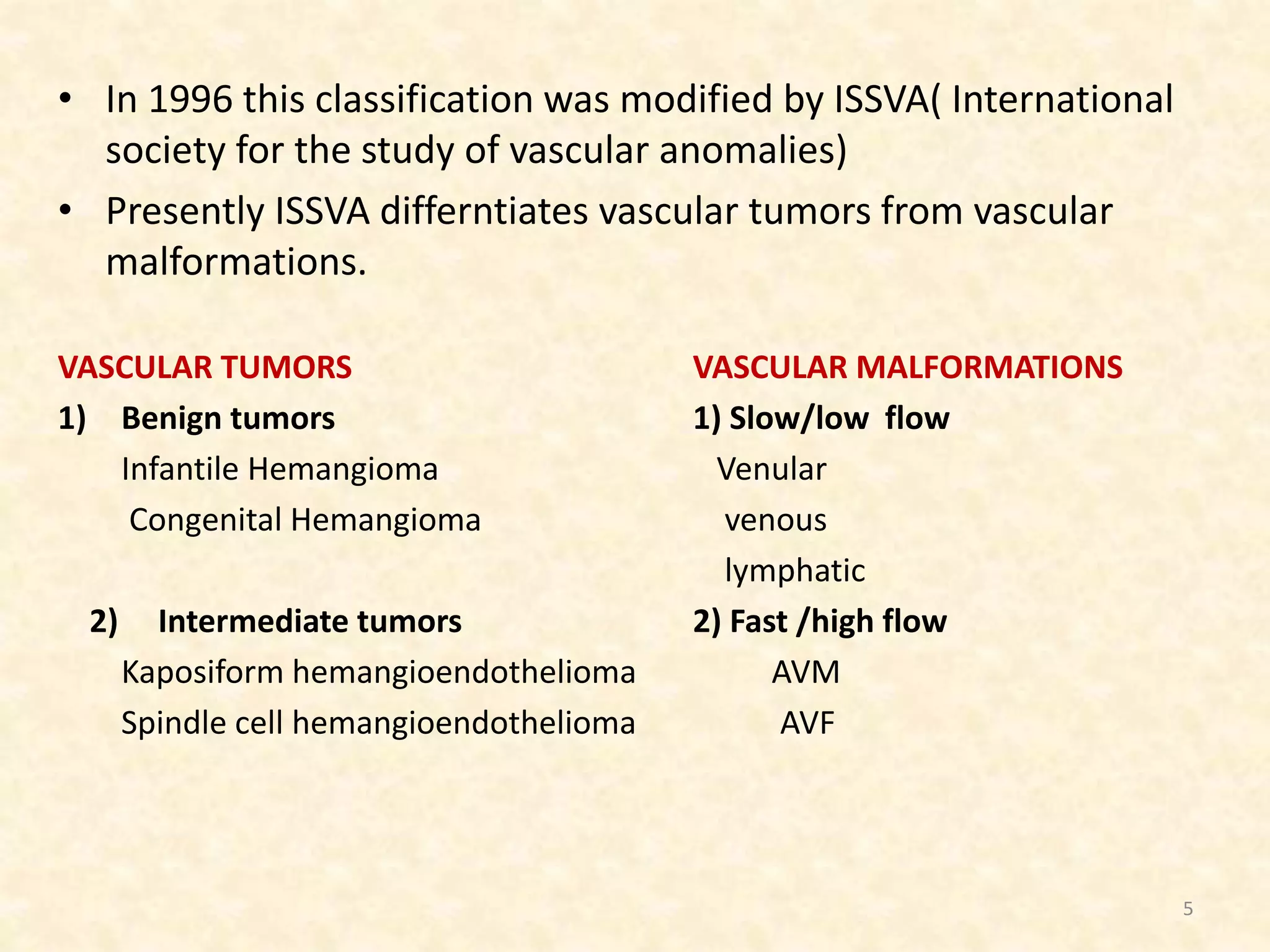 Vascular malformations | PPTX
