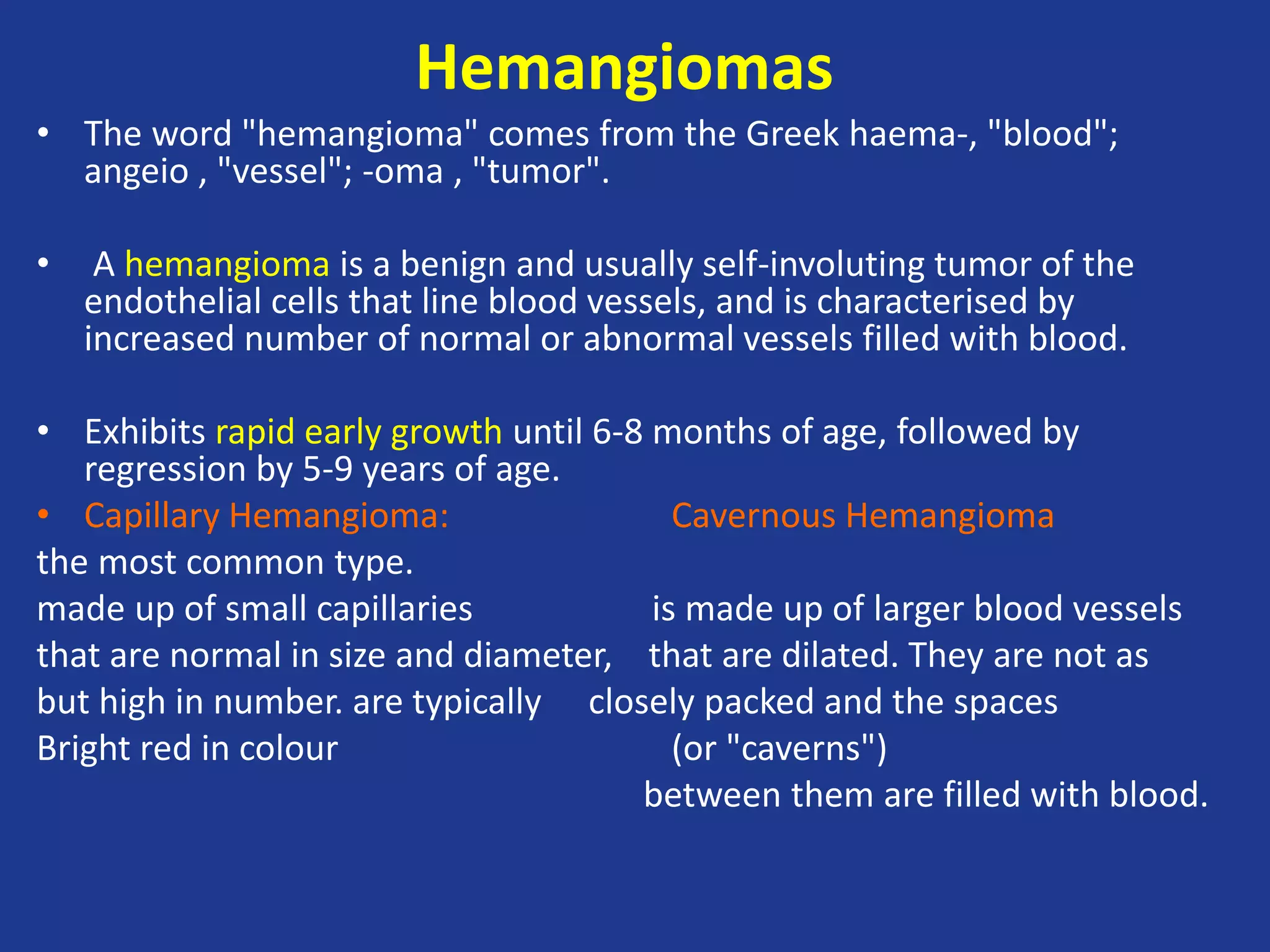 Vascular Anomalies: Vascular Tumours and Vascular malformations | PPTX