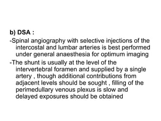 Vascular malformations of the spinal cord | PPT